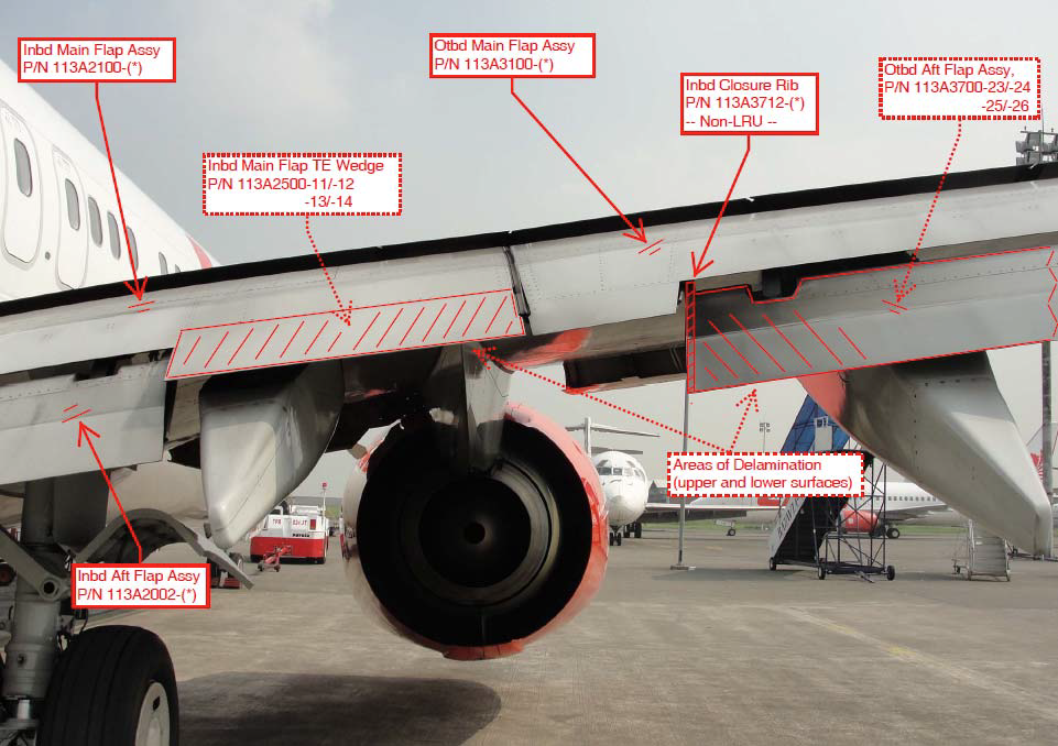 737NG飞机外侧后襟翼和内侧主襟翼后缘脱胶分层B737系列机务在线 - 认真、负责、细致 我们秉承的理念