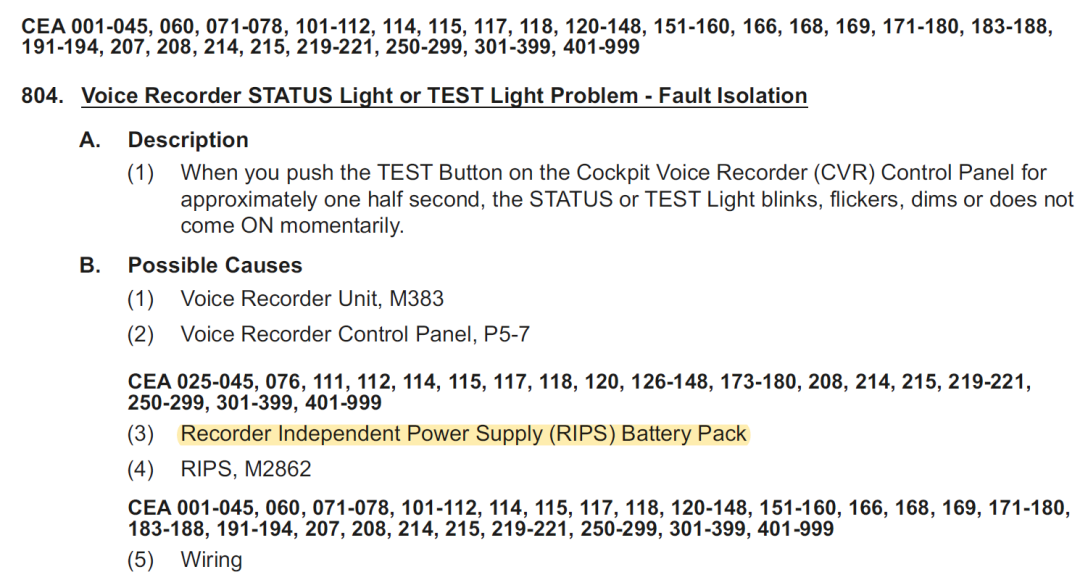 关于CVR测试绿灯瞬时闪亮一下就灭和MEL 23-10-02-01AB737系列机务在线 - 认真、负责、细致 我们秉承的理念