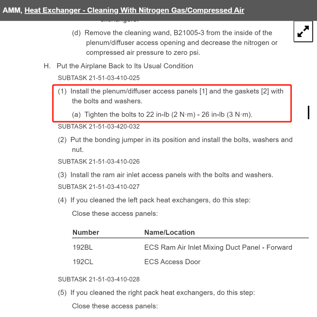 737NG吹空调散热器常用航材及盖板螺钉力矩B737系列机务在线 - 认真、负责、细致 我们秉承的理念