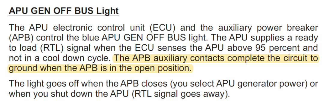 案例分享 | APU起动好后APU GEN OFF BUS灯不亮B737系列机务在线 - 认真、负责、细致 我们秉承的理念
