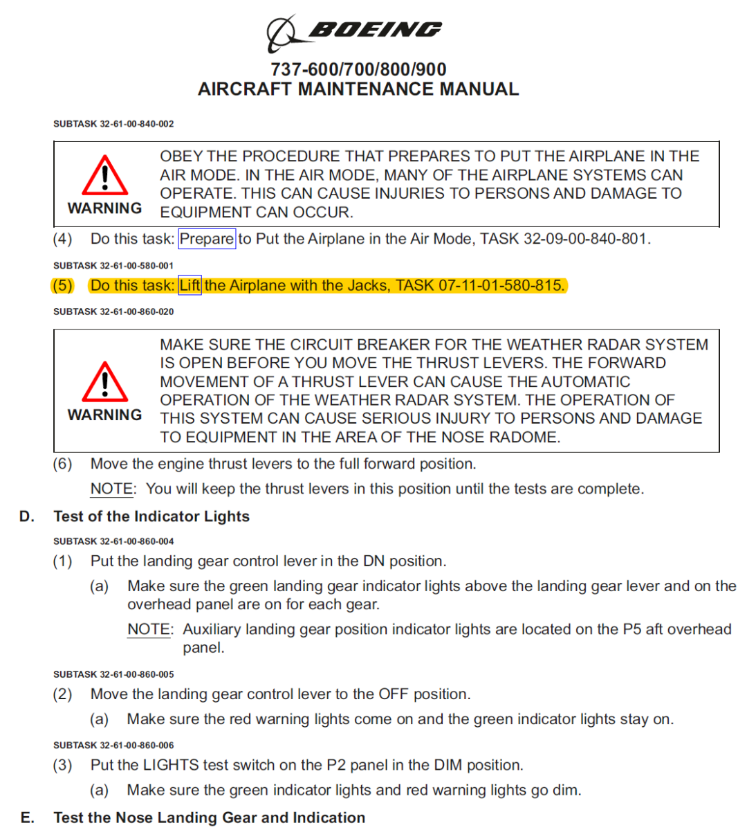 维护提示 | AMM改版，更换起落架手柄后需要收放起落架测试B737系列机务在线 - 认真、负责、细致 我们秉承的理念